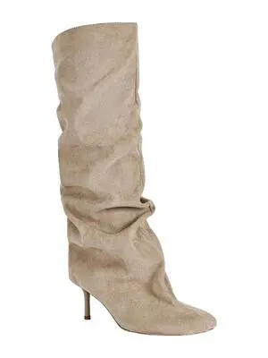 AZALEA WANG Randall Knee High Boot - Beige
