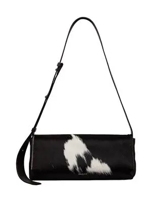 RADLEY Annabel Cow Hide Flapover Shoulder Bag - Dark Oak