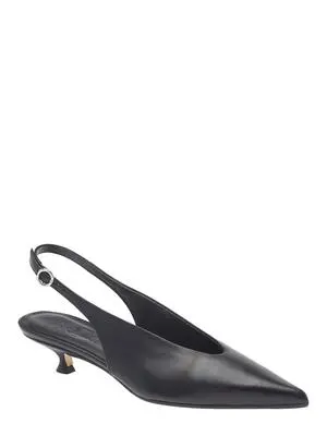 AeydĒ Camila Slingback Kitten Heel Pumps - Black