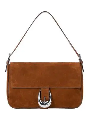 Staud Medium Harlow Suede Shoulder Bag - Tabac