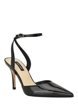 Nine West Grana Ankle Strap Pointed Toe Pump - Black