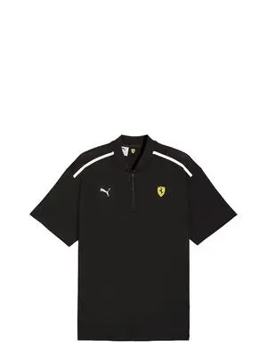 PUMA Scuderia Ferrari Cloudspun Blade Collar Performance Zip Polo - Puma Black