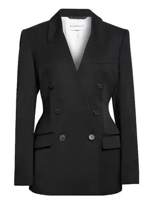 GIVENCHY Double-Breasted Wool Jacket With Integrated Collar
