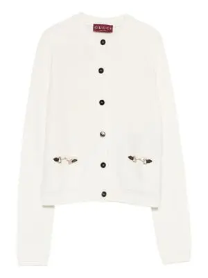 Gucci Wool And Cashmere Cardigan - White