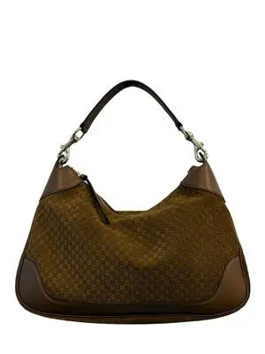 Gucci Medium Leather Hobo Bag - Brown