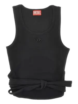 DIESEL Cotton Tank Top - Black