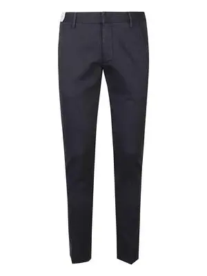 ENTRE AMIS Cotton Trousers - Blue