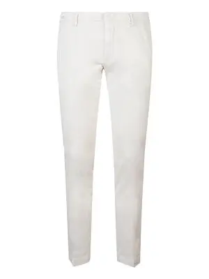 ENTRE AMIS Cotton Trousers - White