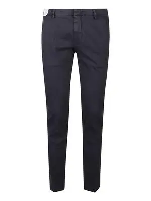 ENTRE AMIS Cotton Trousers - Blue