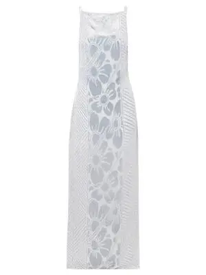SIR. Ventura Open-back Floral Gown - Silver