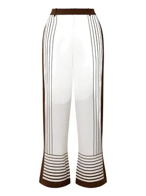 SIR. Destino Striped Silk Crepe De Chine Pants - Multi