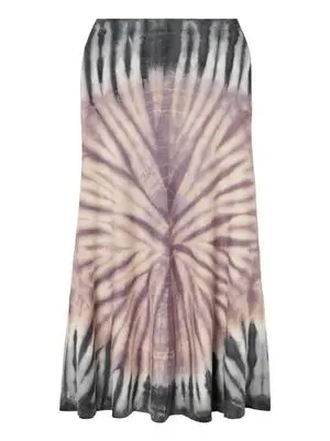 Gabriela Hearst Tie-dyed Cashmere Midi Skirt - Multi
