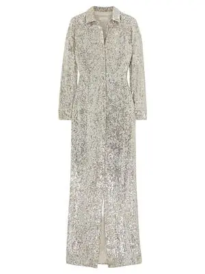 SEMSEM Sequined Tulle Gown - Silver