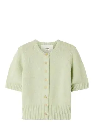 Arch4 Rome Cropped Cashmere And Silk-blend Cardigan - Green