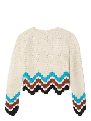 Escvdo ESCVDO Safi Crocheted Cotton Top Cream