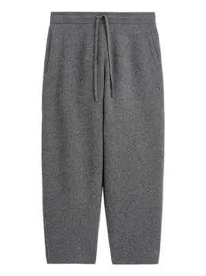 Cos Merino Wool Barrel-leg Joggers - Gray