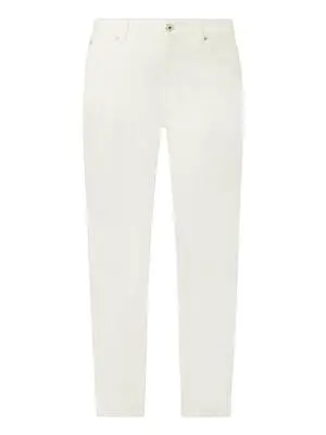 Max Mara Slim-fit Stretch Cotton Trousers - White