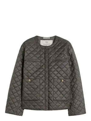 Max Mara Water-repellent Canvas Padded Jacket - Dark Grey