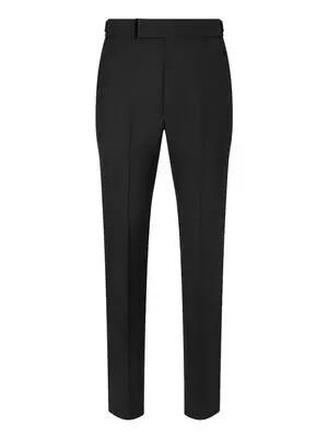 TOM FORD Atticus Straight-leg Wool And Mohair-blend Suit Trousers - Black