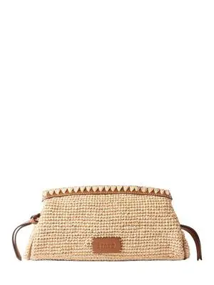 Staud Maude Raffia Clutch - Neutrals