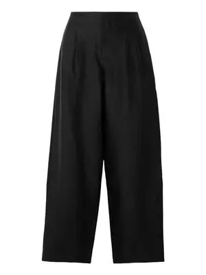 Staud Pierre Twill Wide-leg Pants - Black