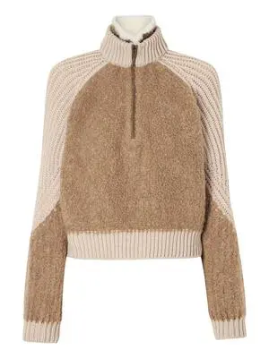 Sease Alsek Alpaca-blend Cashmere Half-zip Sweater - Brown