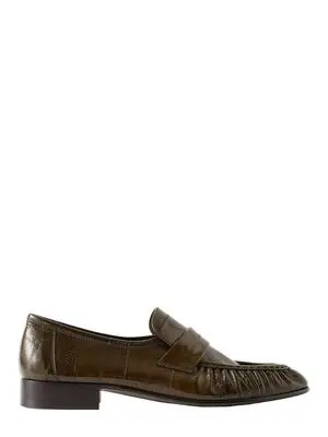 THE ROW Eel Leather Loafers - Green
