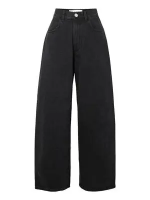 RÓHE High-rise Wide-leg Jeans - Black