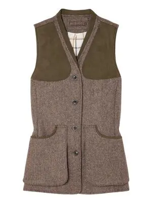 Purdey Checked Wool-tweed Vest - Brown