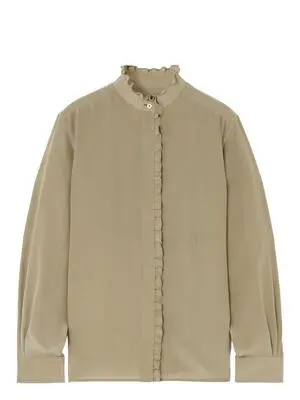 PURDEY Ruffled Silk Blouse