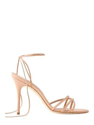 Manolo Blahnik Leva 105 Leather Sandals - Pink