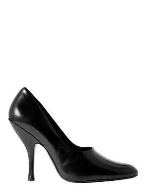 JUDE Leather Stiletto Pumps - Black