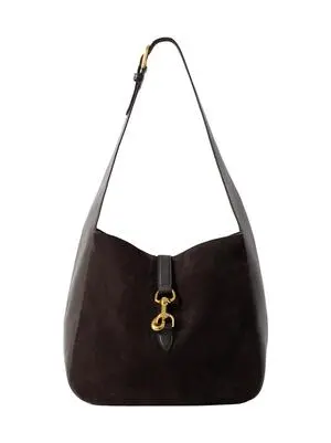 NILI LOTAN Anita Suede And Leather Shoulder Bag - Brown