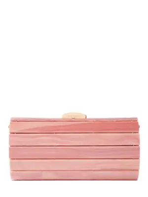 Cult Gaia Rolie Polie Mini Marbled Acrylic Clutch - Pink