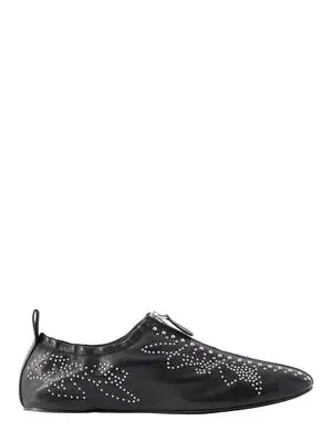 Chloé Susan Studded Leather Flats - Black