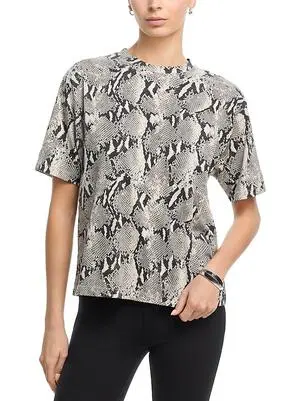 ANINE BING Avi Washed Python Tee - Multi
