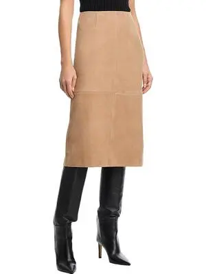 Simkhai Harriso Leather Skirt - Desert Sand