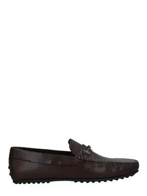TOD'S Loafers In Leather With Metal Detailing - Brown
