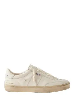 GOLDEN GOOSE Soul-star Distressed Leather Sneakers - White