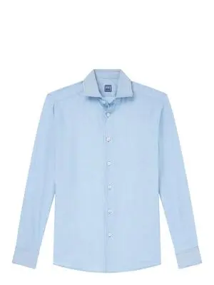 Fedeli FEDELI - Sean Cotton-Chambray Shirt - Men - Blue  Light Blue