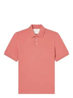 Brunello Cucinelli Slim-fit Cotton-piqué Polo Shirt - Orange