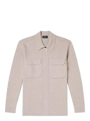 Dunhill Cotton And Cashmere-blend Overshirt - Neutrals
