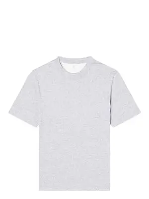 Brunello Cucinelli Slub Linen And Cotton-blend Jersey T-shirt - Gray