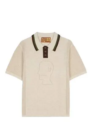 BRAIN DEAD Logo Head Pointelle Polo Shirt