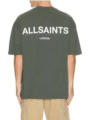 ALLSAINTS Halcyon Tee In Green - Garnet Green