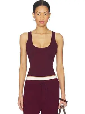 ARTLESS FOREVER Inez Scoop Tank - Merlot
