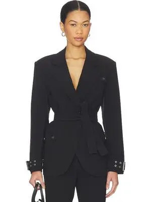 GANNI Future Twill Suiting Blazer - Black