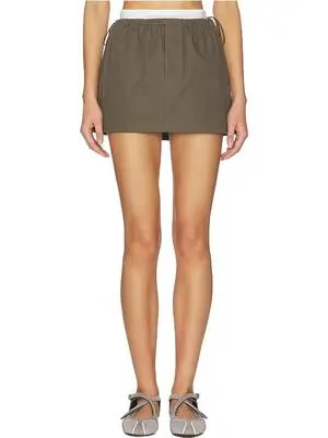 Alexander Wang Mini Logo Skirt - Army Green