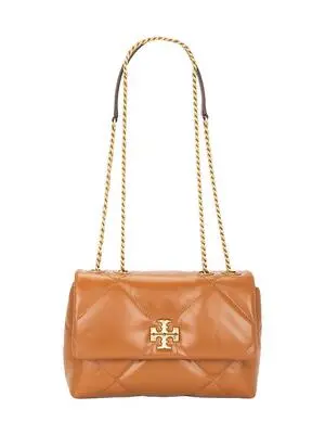 Tory Burch Kira Diamond Quilt Small Convertible Shoulder Bag - Classic Chestnut