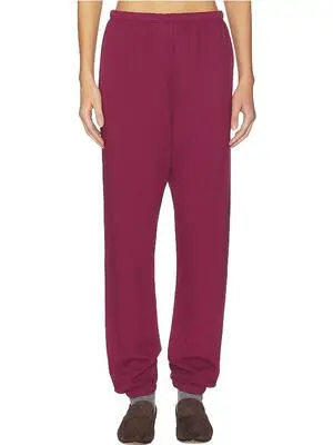 PERFECTWHITETEE Johnny French Terry Easy Sweatpant - Dark Burgundy